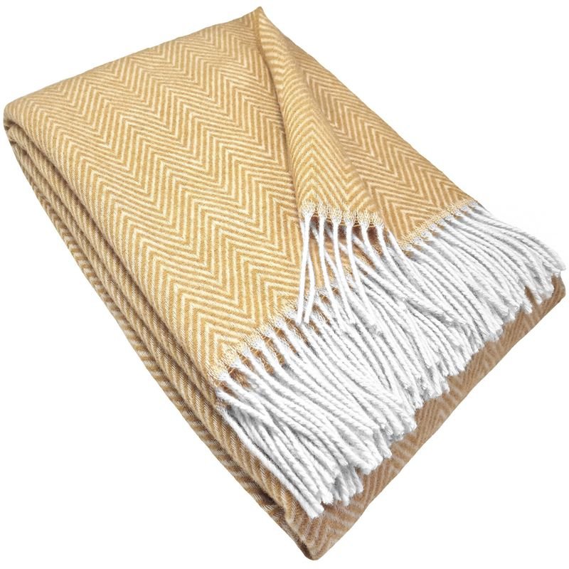 Uldplaid i 100% uld (140x200 cm) Egg Shell Sildeben - Plaider uld ...